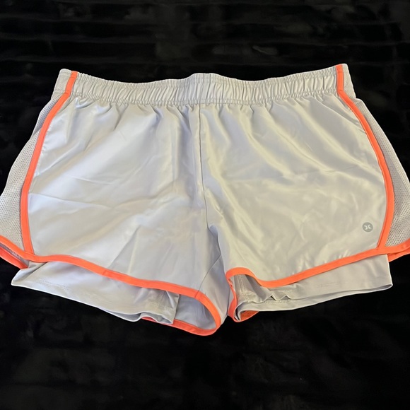 RBX | Shorts | Platinum Grey Athletic Shorts L Double Layer Spandex ...